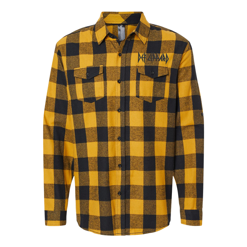 Logo Embroidered Flannel - Def Leppard